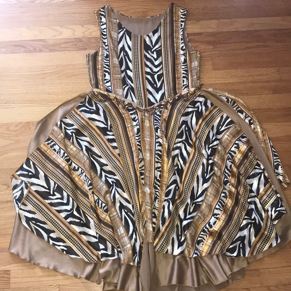 Tops | Golden Copper Fit And Flare Top | Poshmark